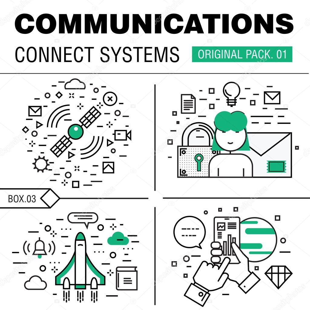 Communication connect social technology pack. Stock Vector by ©wvihrev ...
