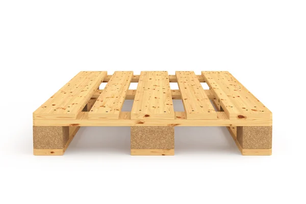 Euro pallet. Front view. 3D render illustration isolated on white ...