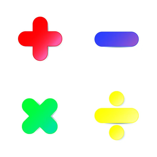 Plus, minus arrows marks — Stock Vector © vectorguy #126896554