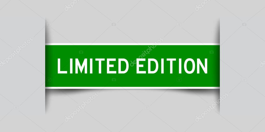 Etiqueta adhesiva de etiqueta de color verde insertada con palabra ...