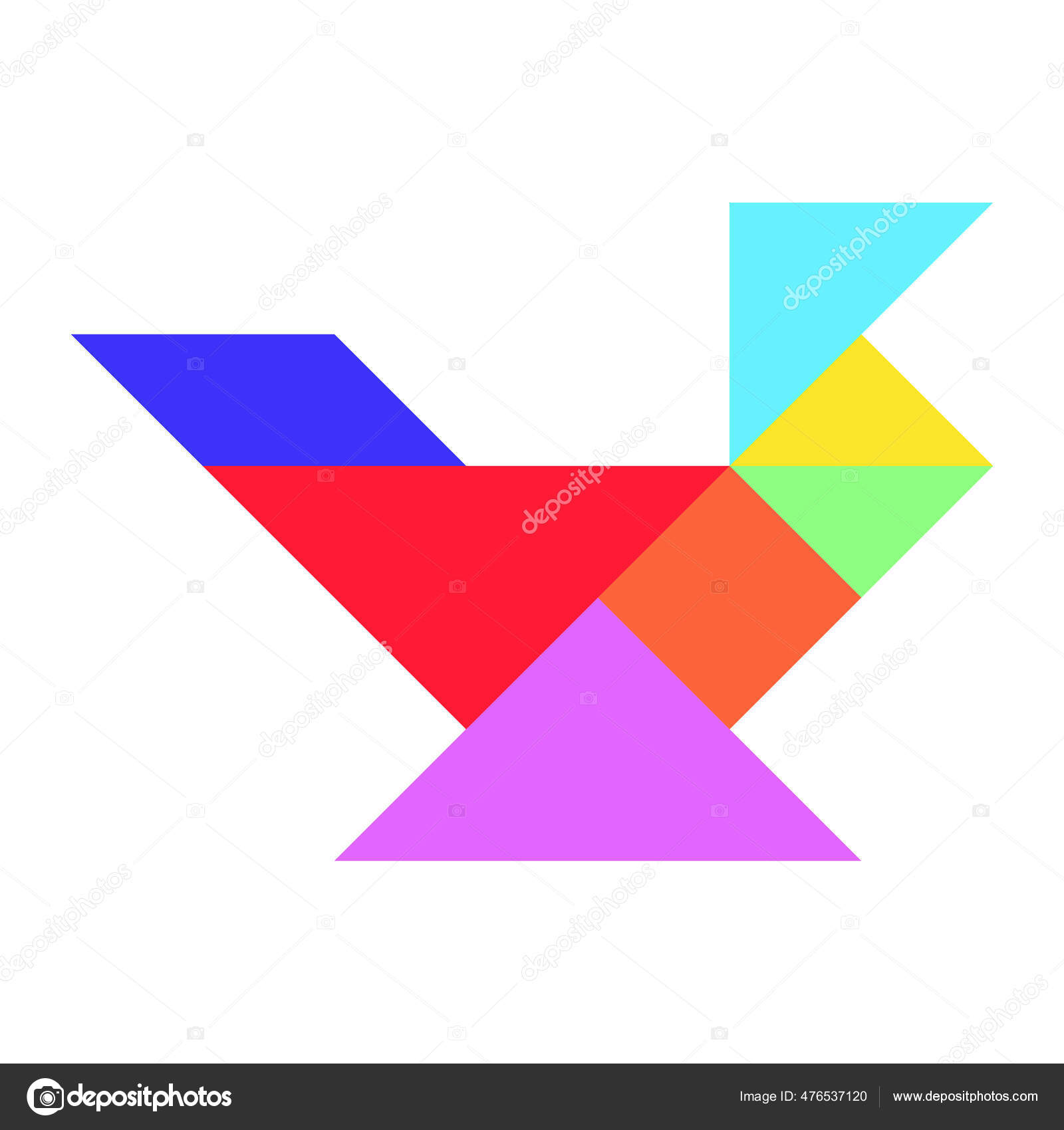 Tangram Outline Solutions Clipart Sun