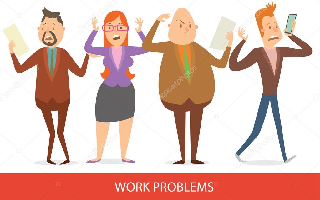 Work problems, men and a woman Stock Vector Image by ©tannilion.gmail ...