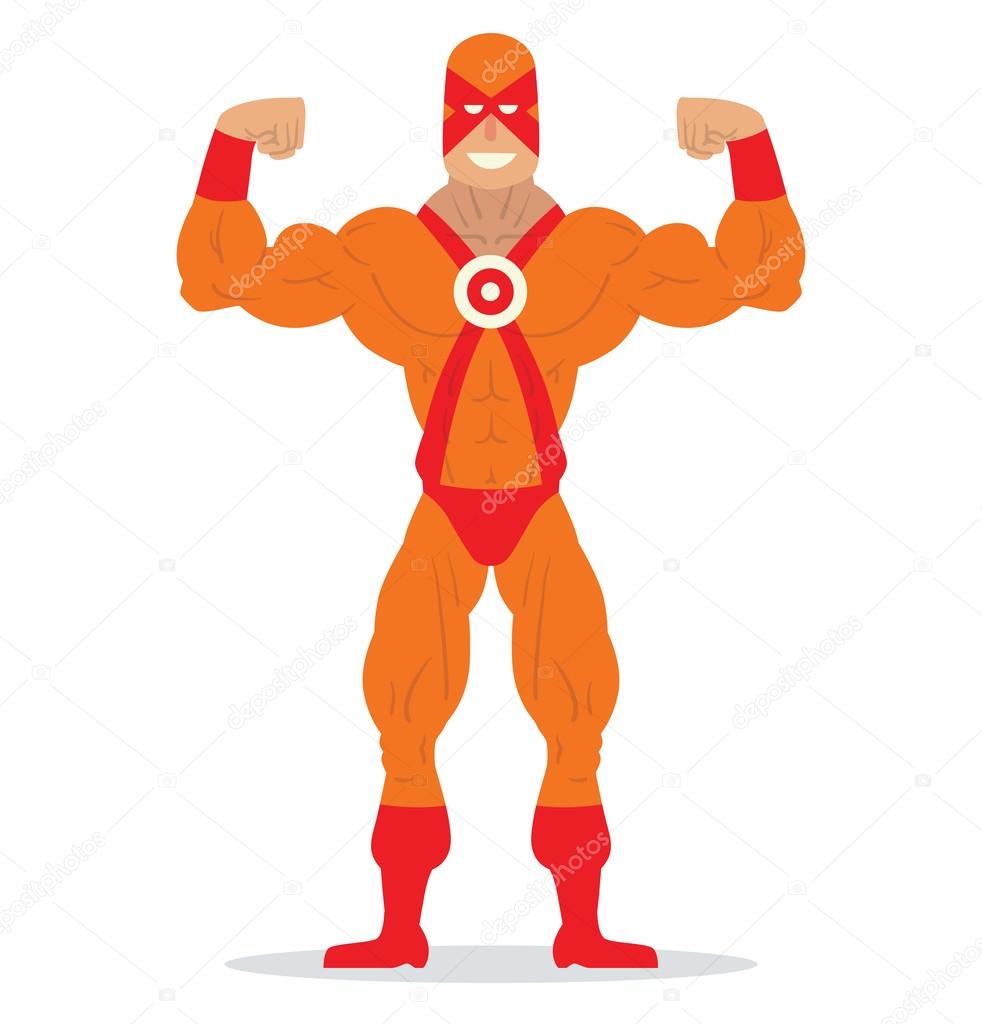 Superhero in orange-red suit Stock Vector Image by ©tannilion.gmail.com ...