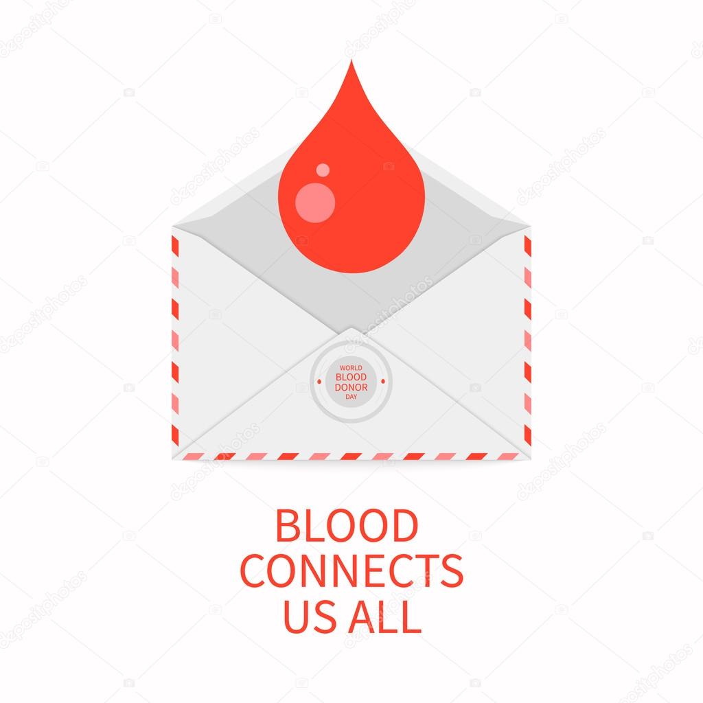 Blood donation poster with an envelope Stock Vector Image by ©Naumas ...