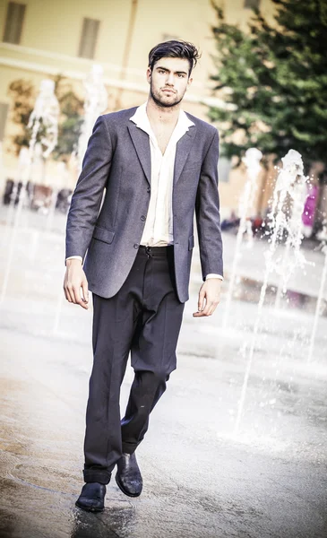 Beautiful Model Boy Posing Elegant Clothes — Stock Photo © serraiocco ...