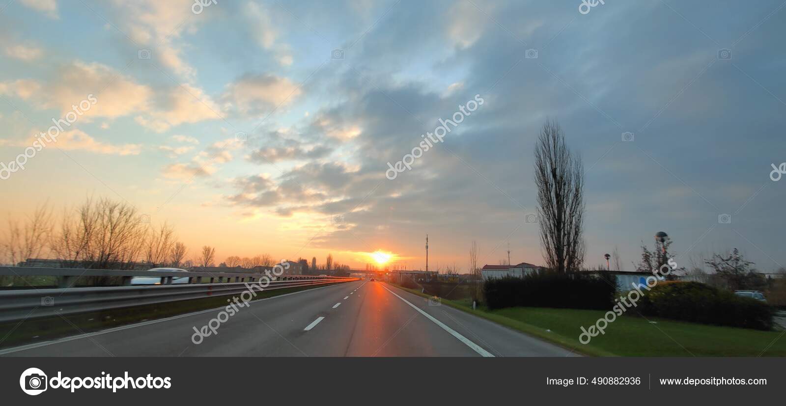 Road Nighttime Sunset