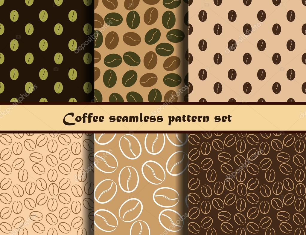 Coffee seamless pattern set Stock Vector Image by ©trihubova.gmail.com ...
