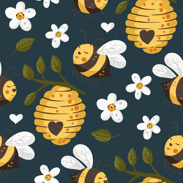 22,716,672 Bees background Vector Images | Depositphotos
