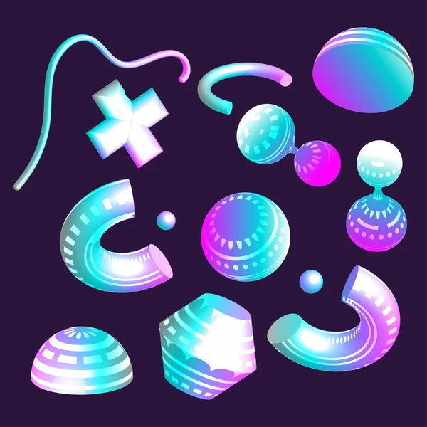 Realistic thor donut gradient geometric shape, modern vector element ...