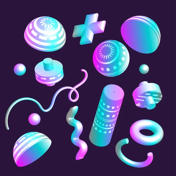 Realistic thor donut gradient geometric shape, modern vector element ...