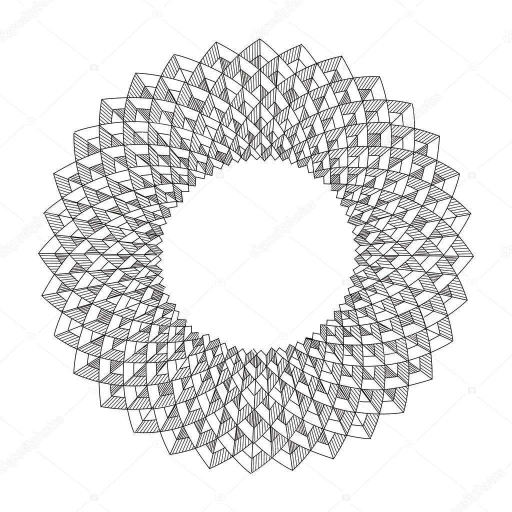 Black abstract fractal shape — Stock Vector © tettygreen #107183540