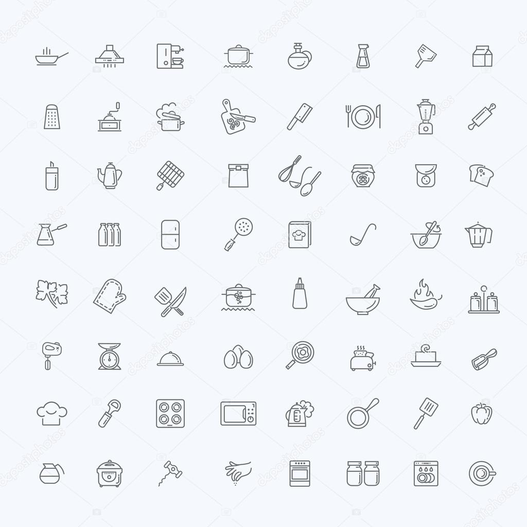 colecci n de iconos - utensilios de cocina 2024