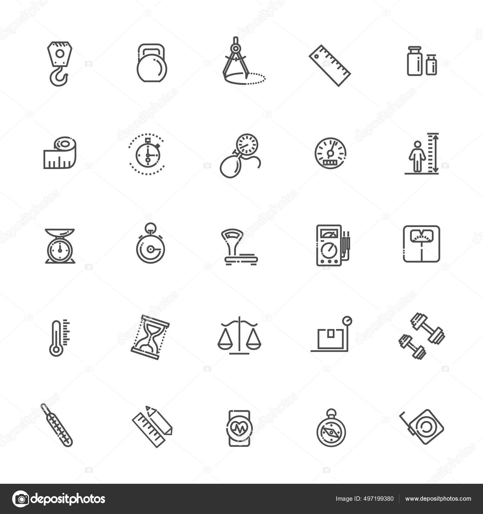 Outline Icon Set Vector Thin Line Icons Collection Stock Vector Image ...