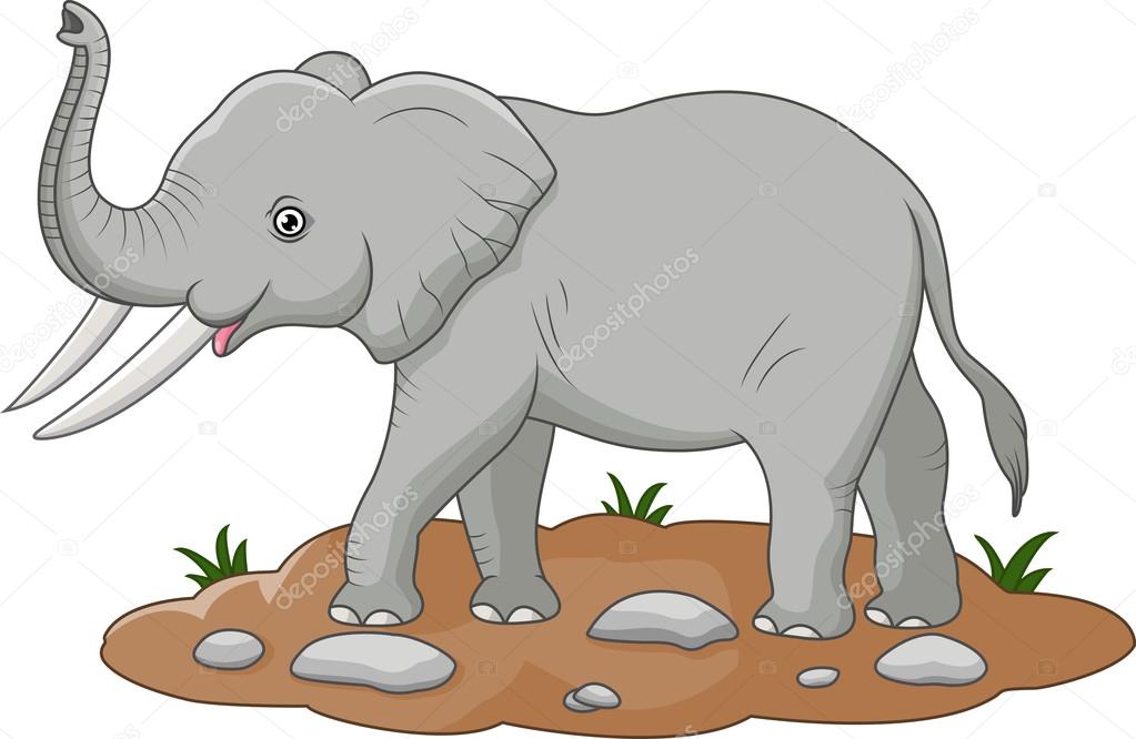 Cute elephant cartoon Stock Vector Image by ©dreamcreation01 #123324076