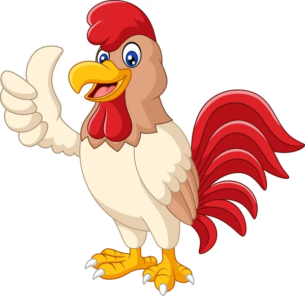 Cartoon rooster giving thumb up — Stock Vector © dreamcreation01 #123548782