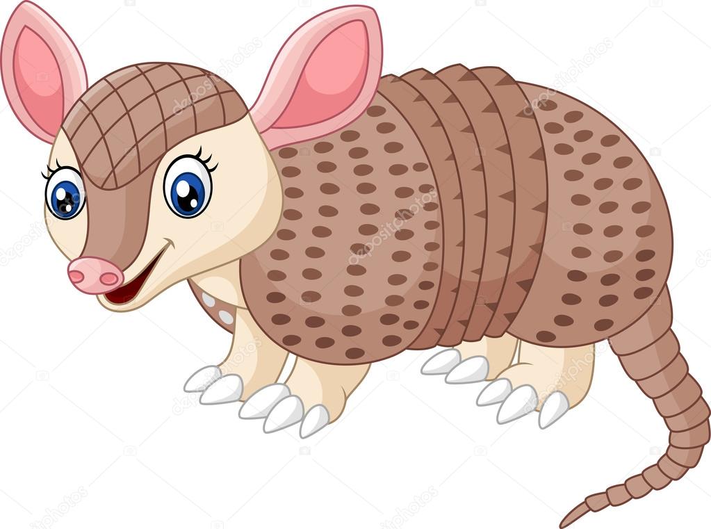 Cartoon happy Armadillo — Stock Vector © dreamcreation01 #123558746