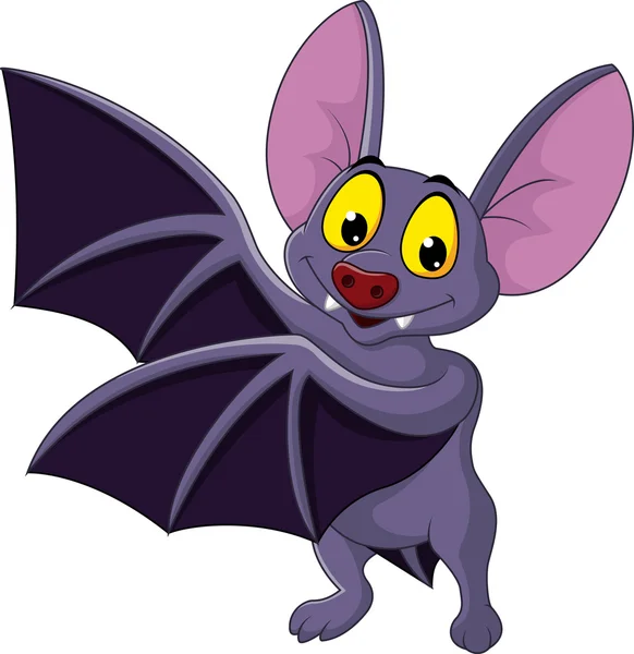 Glücklich Fledermaus Cartoon Fliegen - Vektorgrafik: lizenzfreie ...