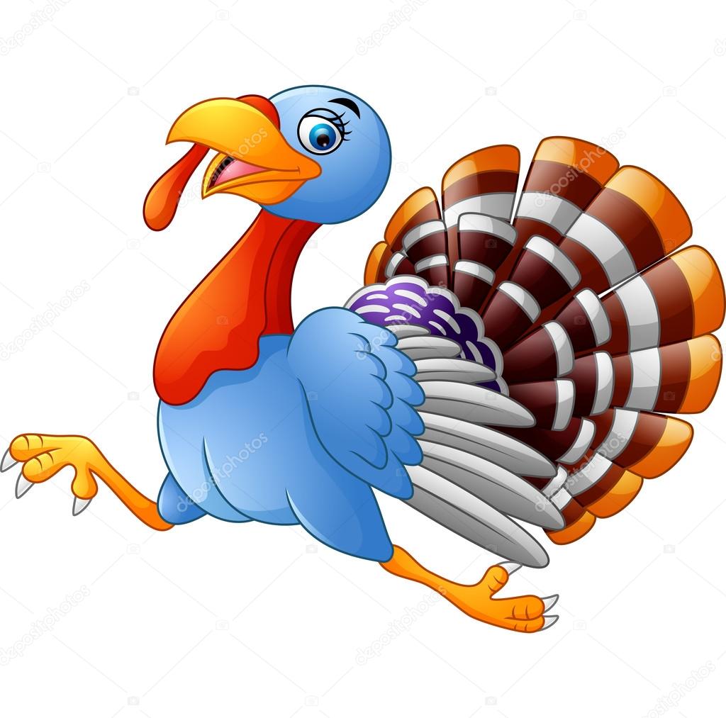 Pavo de dibujos animados corriendo 2024