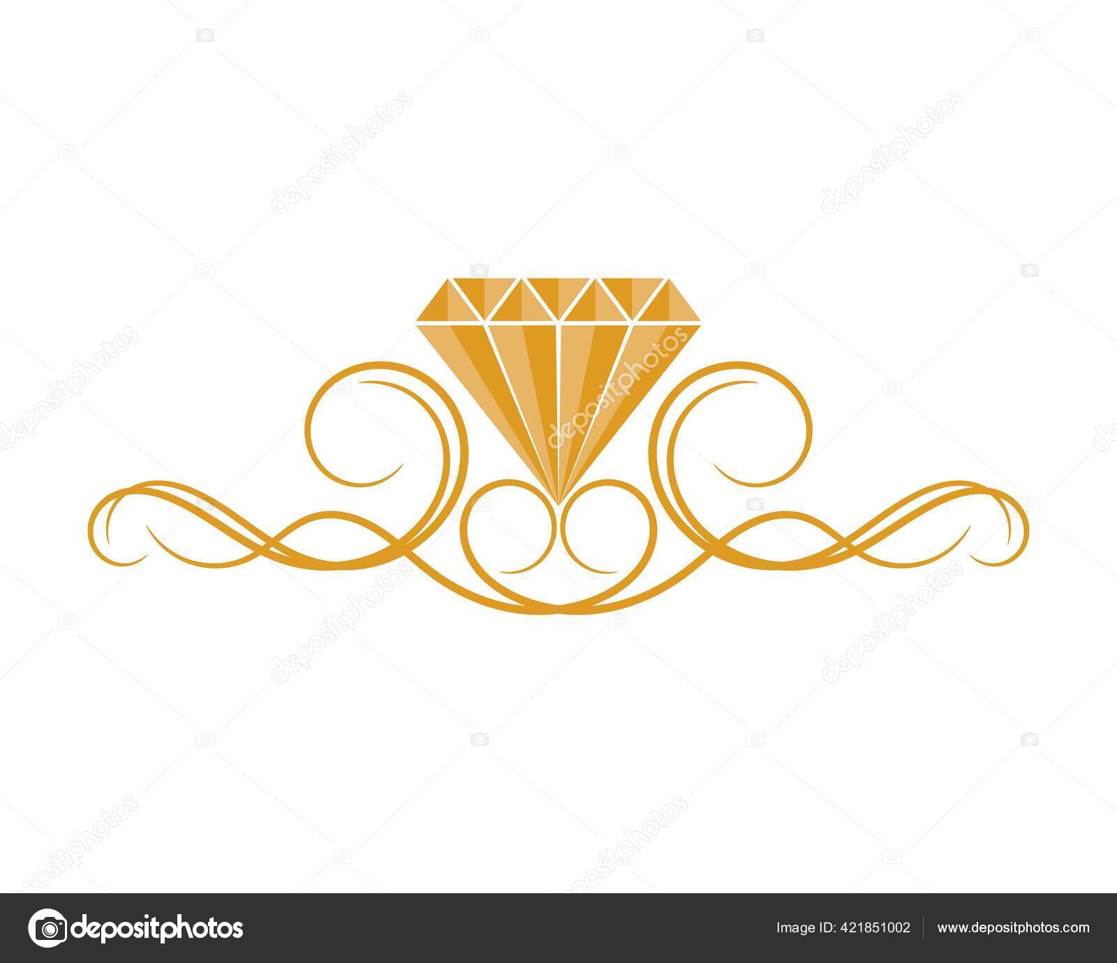 Gold Diamond Luxurious Crest Stock Vector by ©skyace 421851002