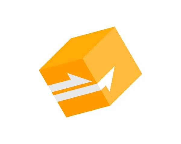 Blue Box Outline Yellow Arrow Stock Vector Image by ©skyace #421862788