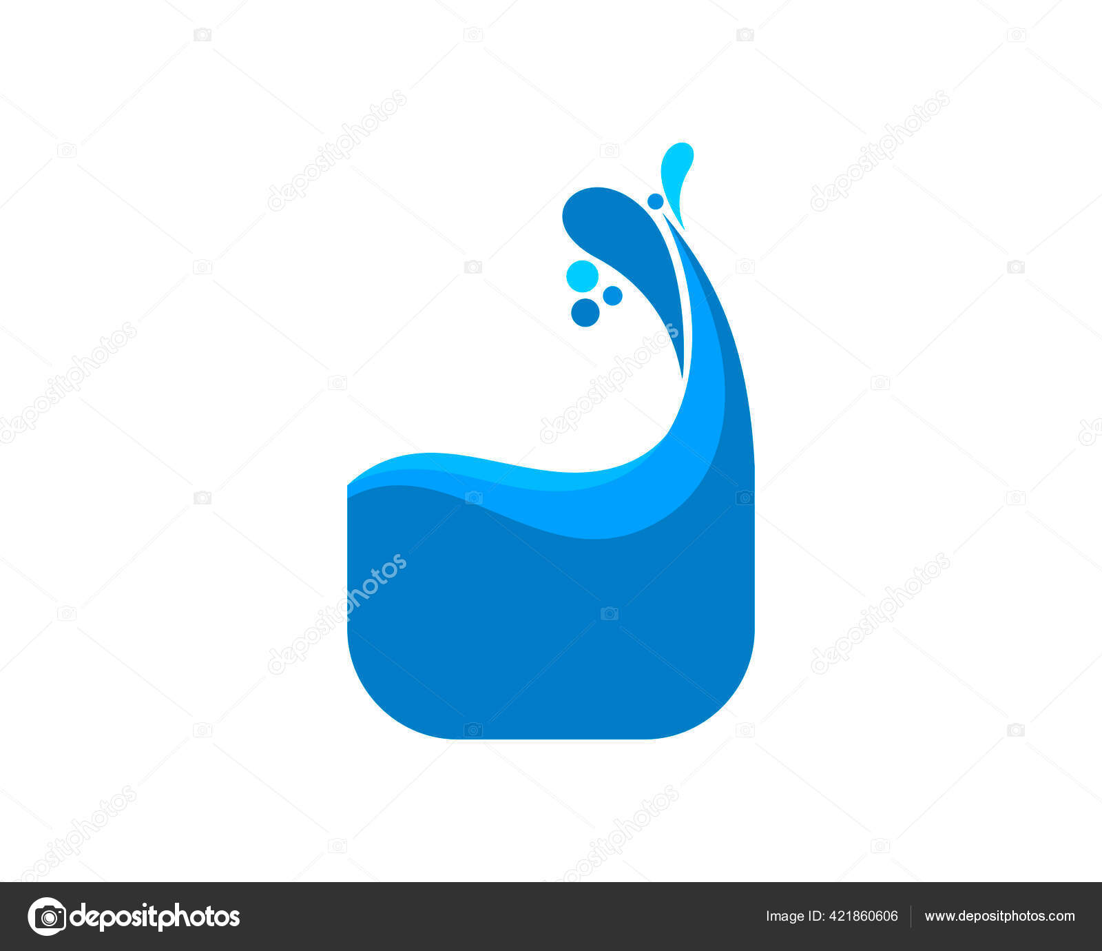 Rectangle Shape Water Splash Stock Vector by ©skyace 421860606
