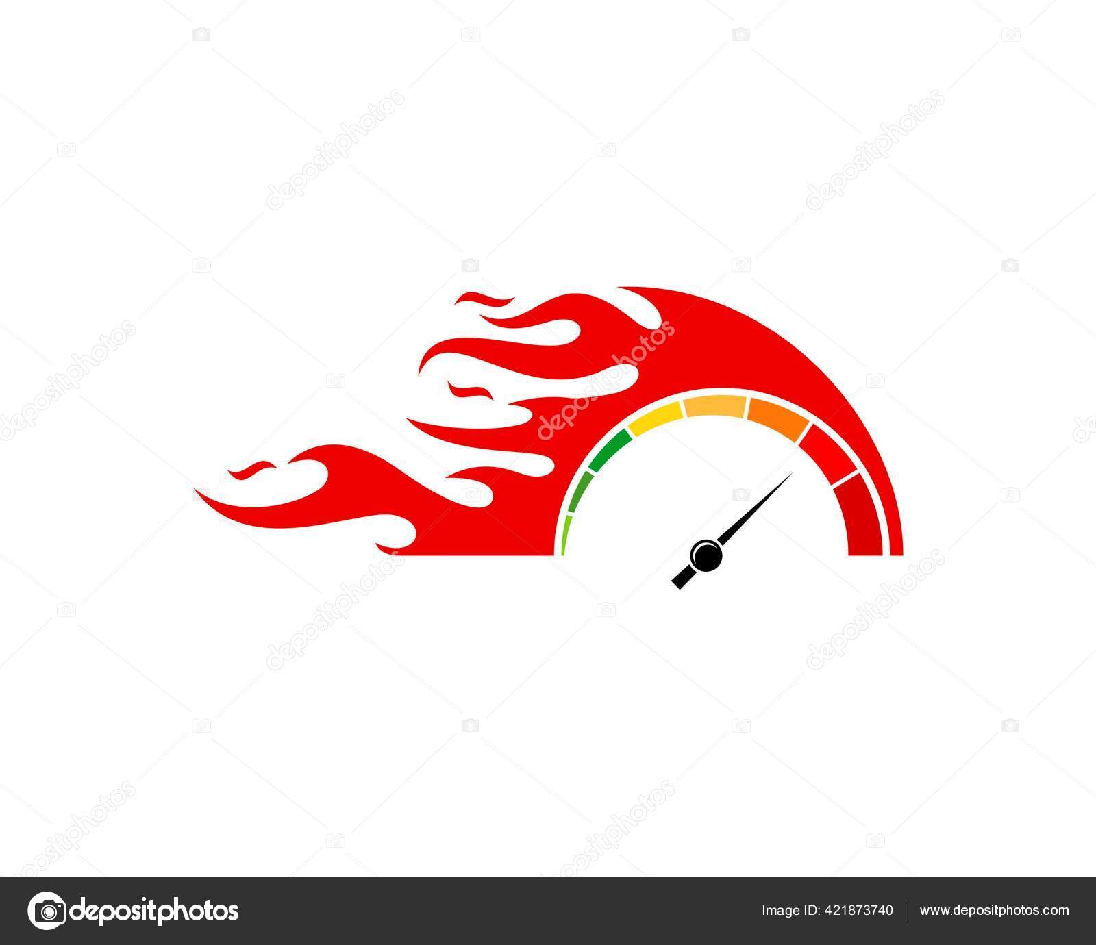 Fire Flames Speedometer Stock Vector Image by ©skyace #421873740