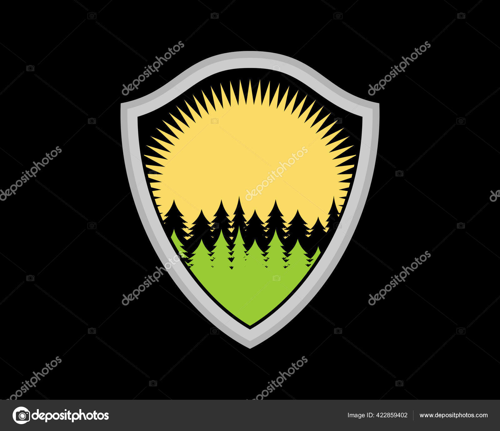 Nature Forest Shield Protection Stock Vector by ©skyace 422859402