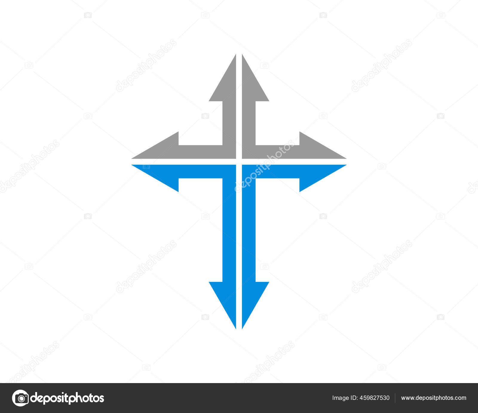 Christian Cross Arrow Direction Shape Logo Stock Vector by ©skyace ...