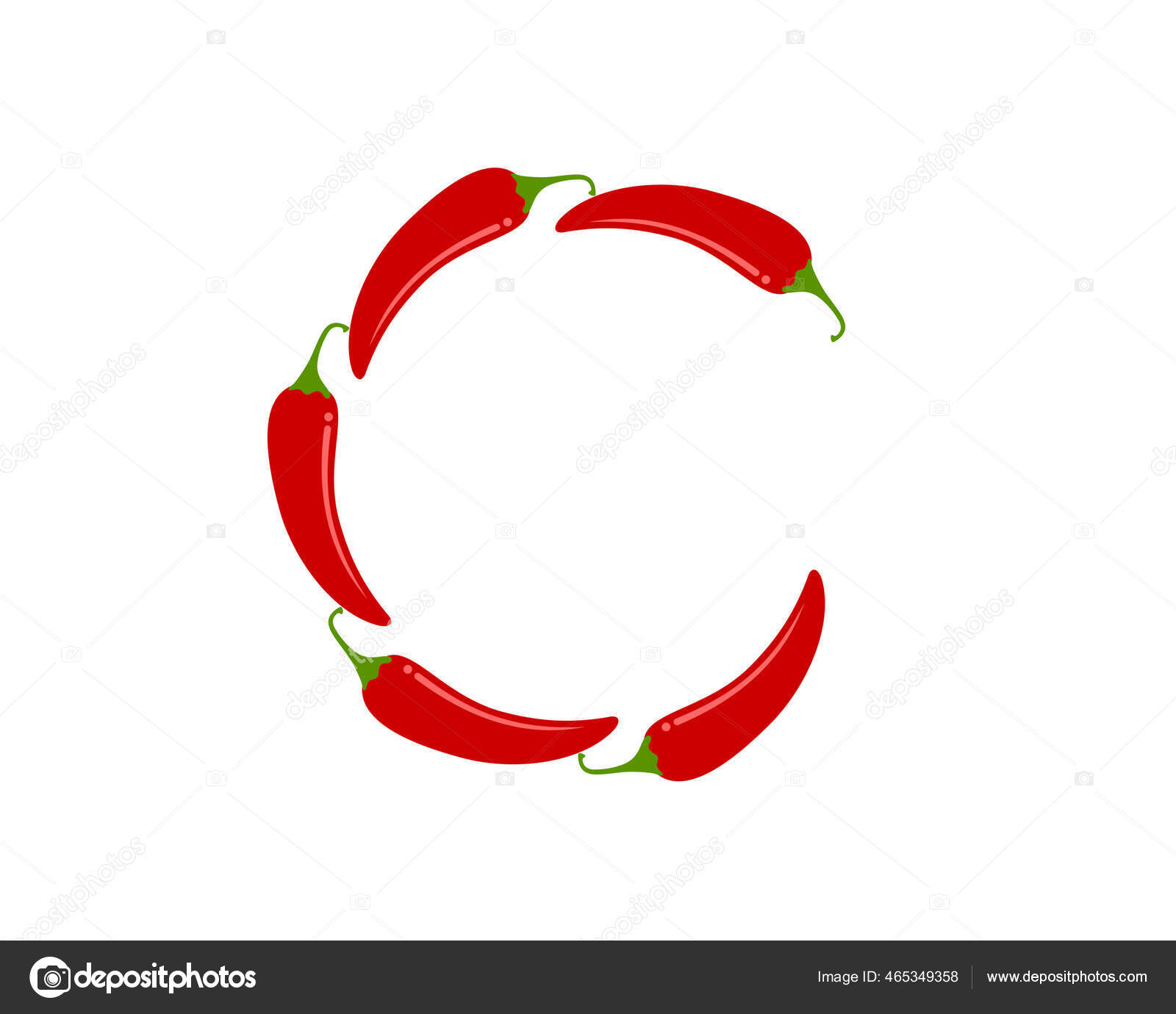 Letter Circular Chili Stock Vector by ©skyace 465349358