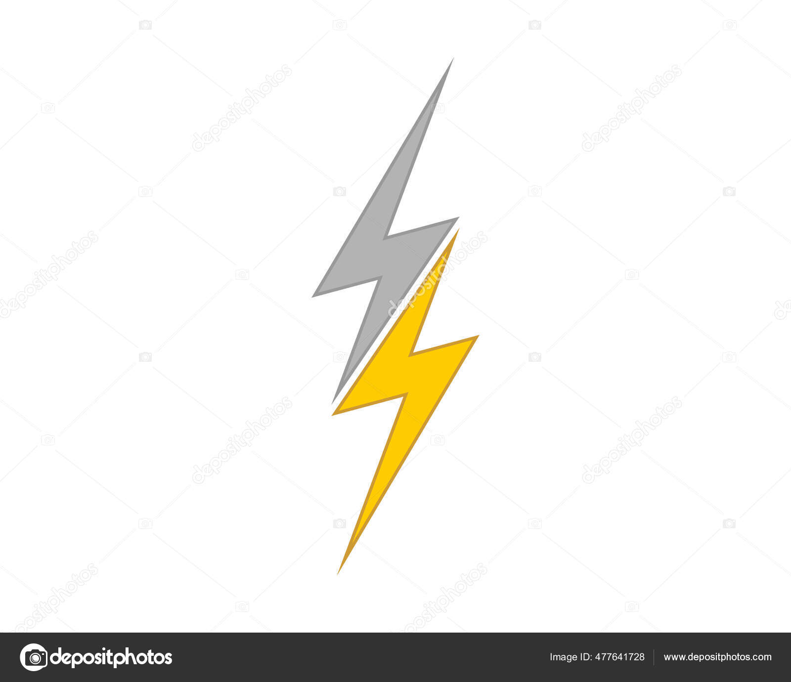 Letter Thunderbolt Shape Logo Stock Vector by ©skyace 477641728