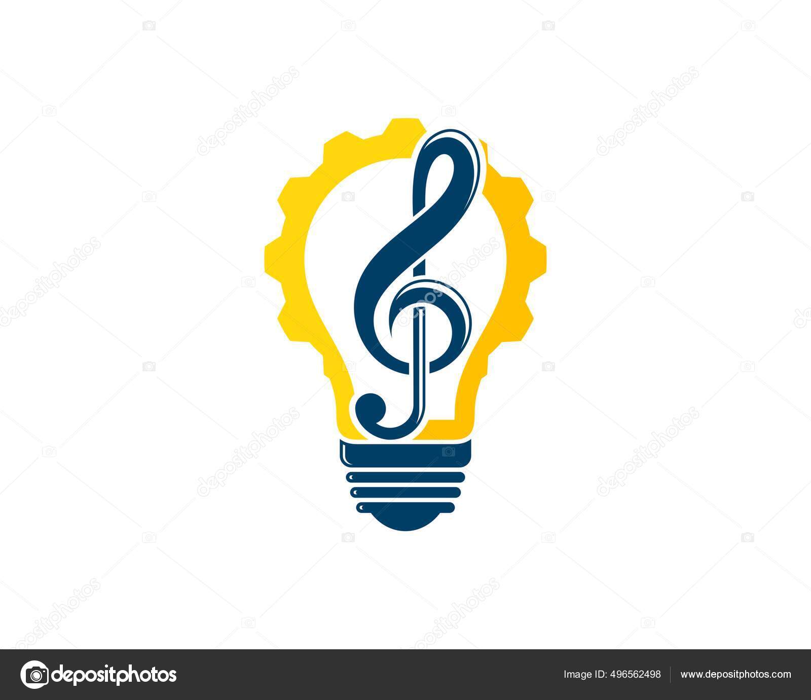Bulb Mechanical Gear Music Note Stock Vector by ©skyace 496562498