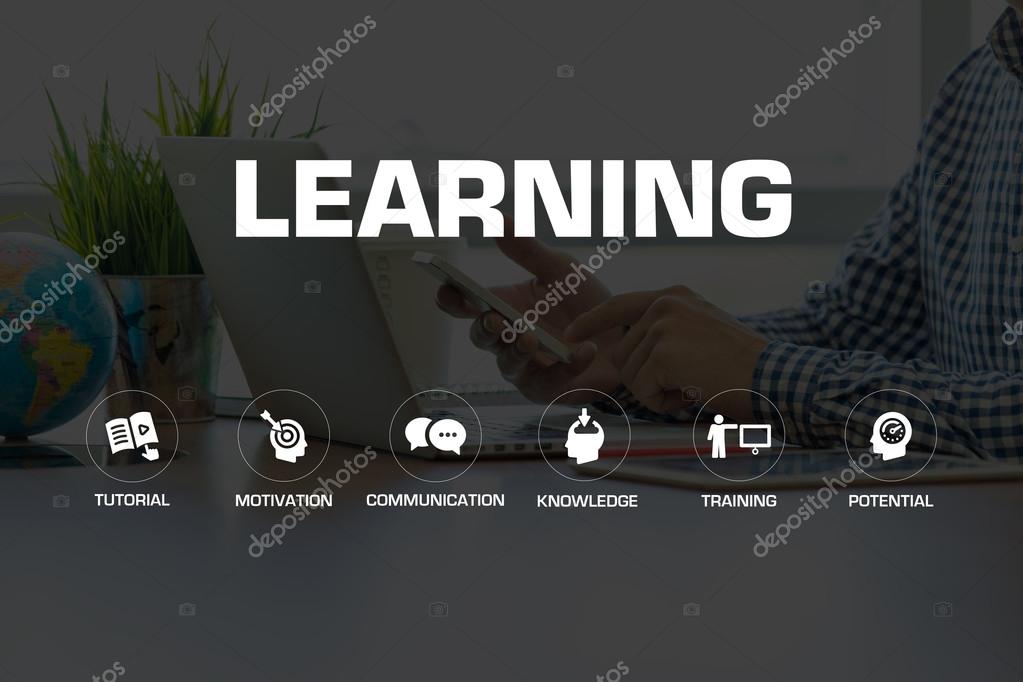 LEARNING icons and keywords — Stock Photo © garagestock #122555758