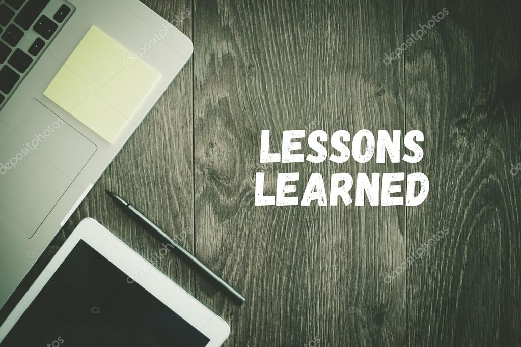 LESSONS LEARNED text on desk — Stock Photo © garagestock #122561558