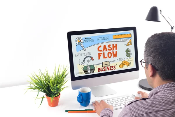 CASH FLOW concept on a screen - Stock Image - Everypixel
