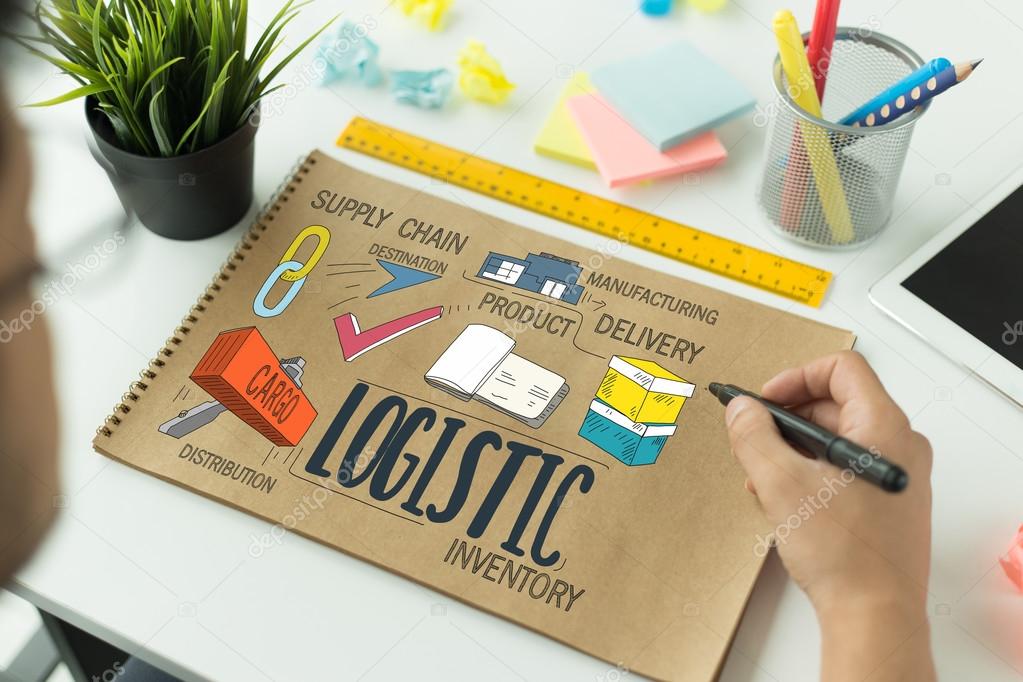 Logistic text on paper Stock Photo by ©garagestock 125297204