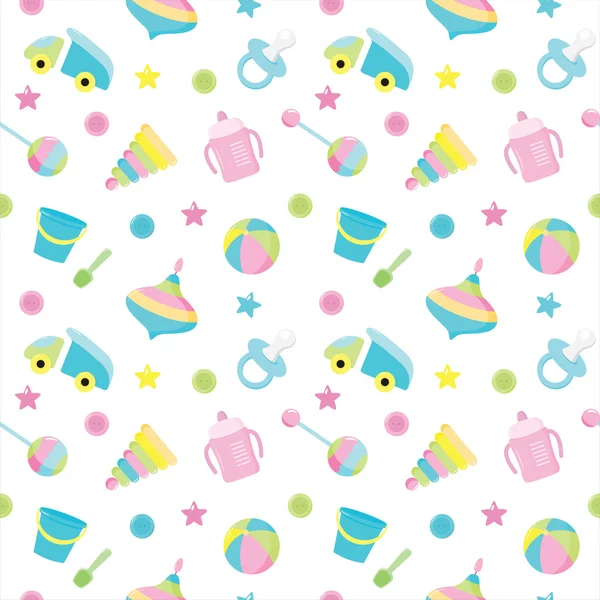 seamless baby toy pattern — Stock Vector © mocoo2003 #8037663