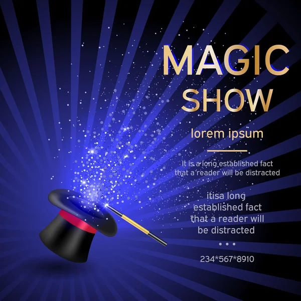 Magic show wallpaper | Magic show background with realistic magician ...