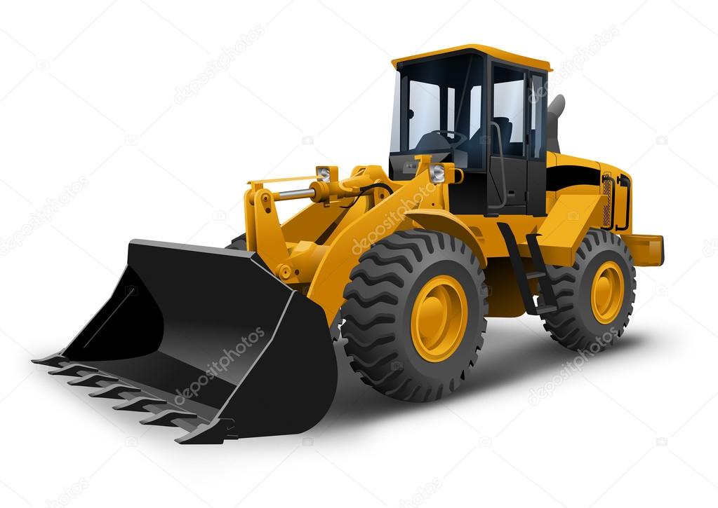 Wheel Loader on a white background Stock Photo by ©helen_vectora 107785812