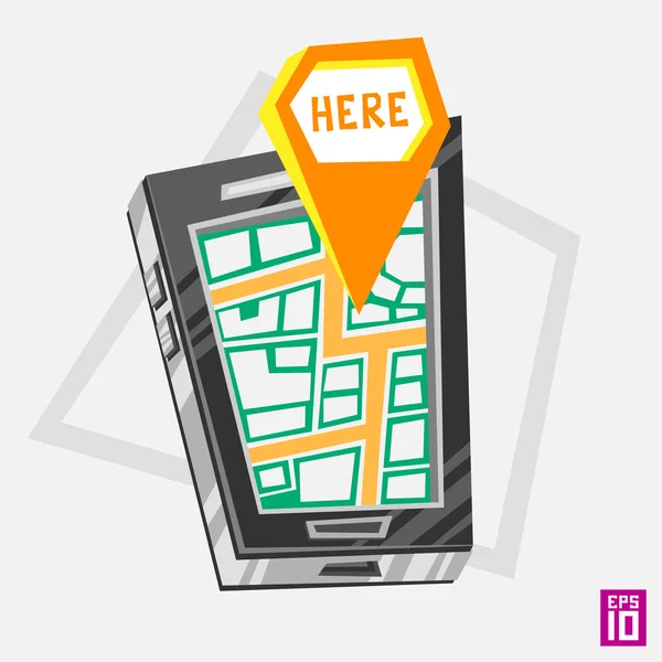 Smart phone map Vector Art Stock Images | Depositphotos