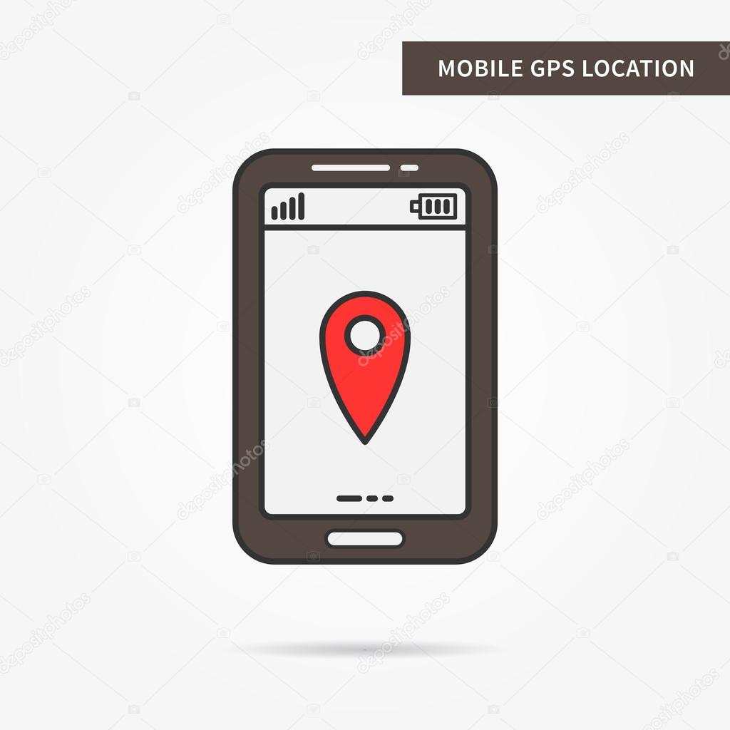 Mobile GPS navigation icon Stock Vector Image by ©AleksOrel #107649544