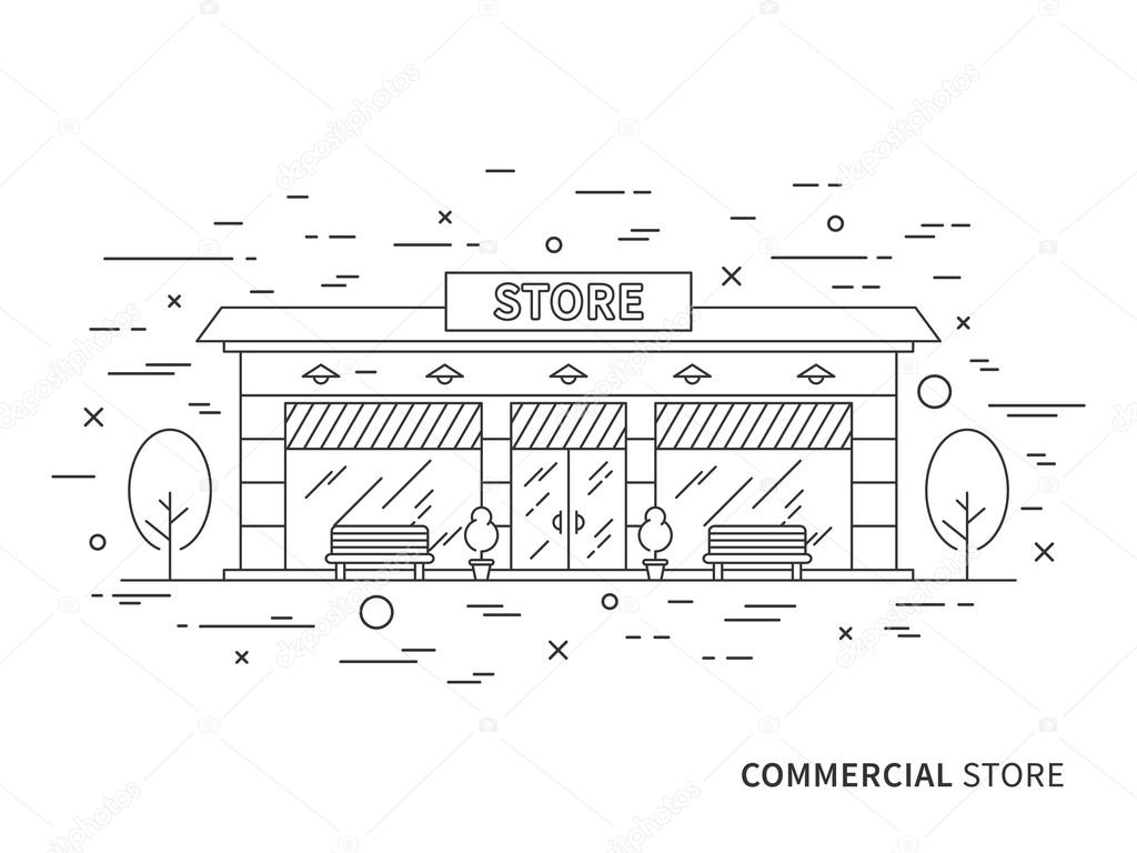 Store (shop) exterior (landscape) design Stock Vector Image by ...