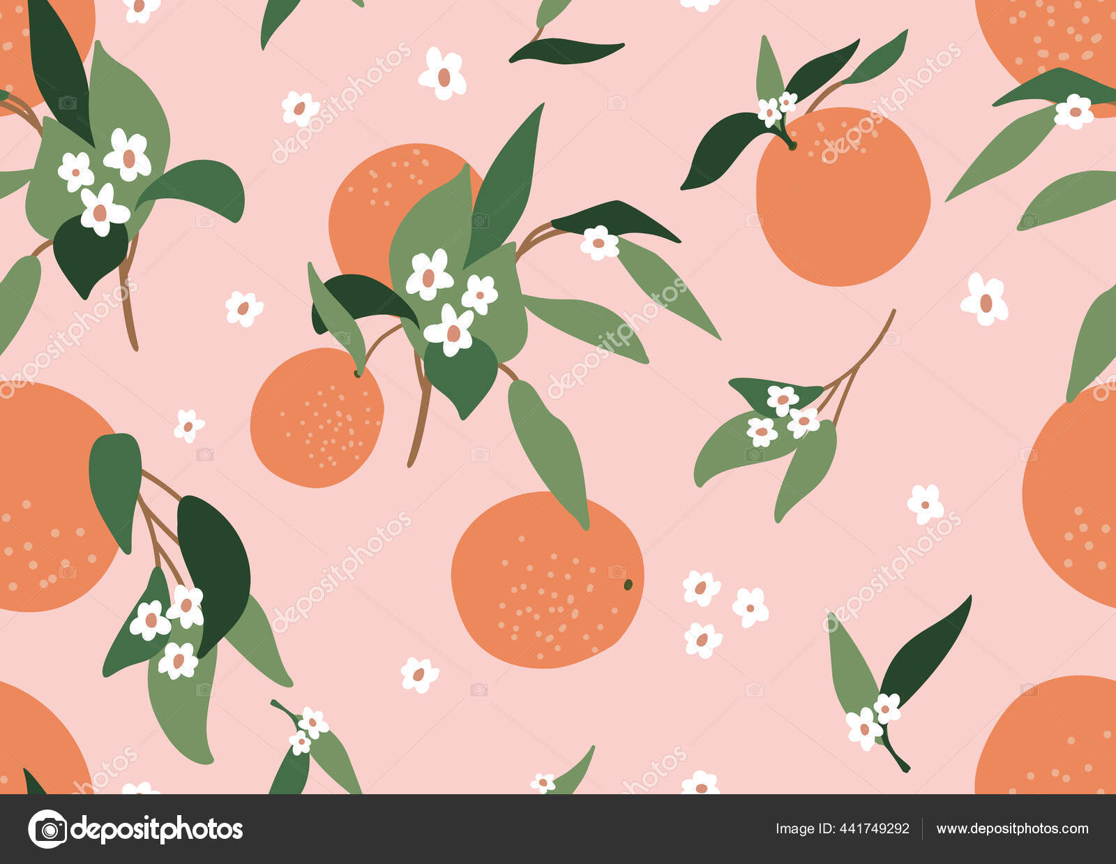 Modern Pattern Wallpaper Orange