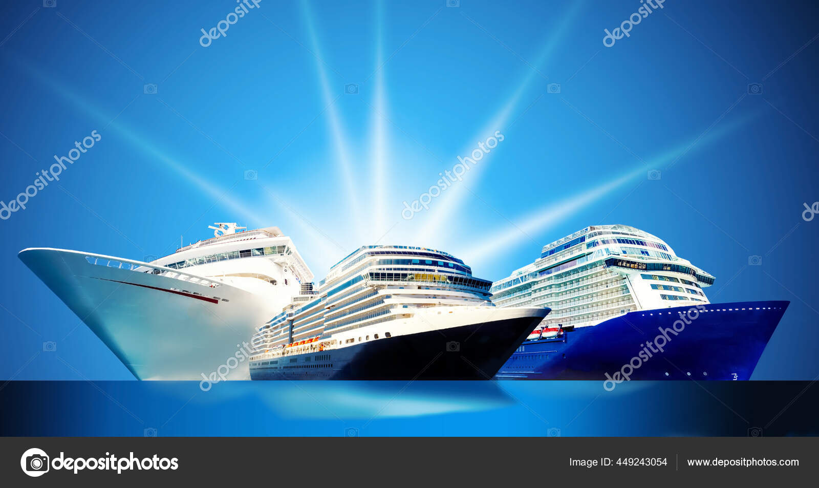 Cruise ship in open water side view — Stock Editorial Photo © Marina113 ...