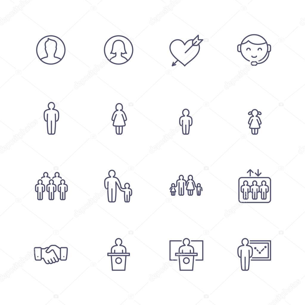 People line icons Stock Vector Image by ©Icojam #106824086