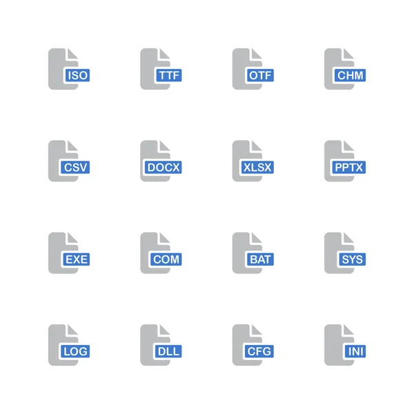 File extensions icons set — Stock Vector © yo-ichi #3347844