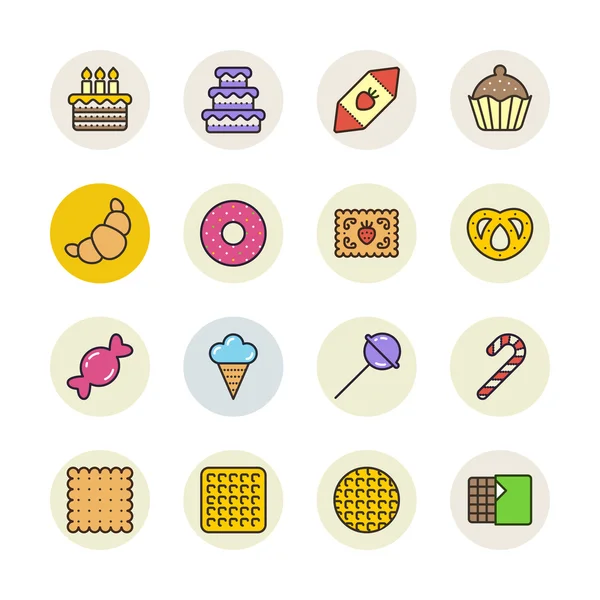 Vector collection: sweets icons — Stock Vector © roomoftunes #49631183