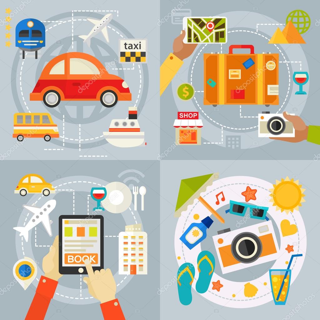 Travelling and Tourism Concept Stock Vector Image by ©-izabell- #111560004