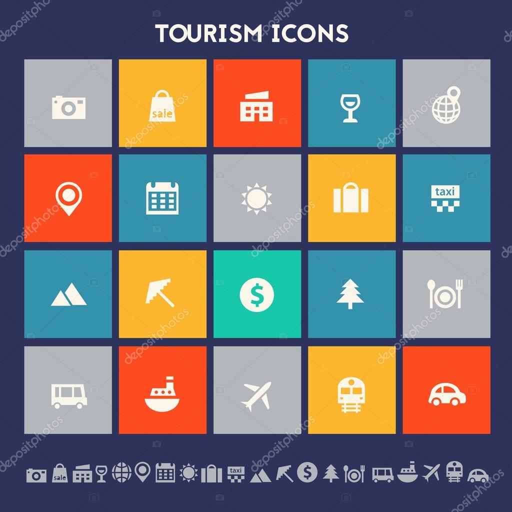 Conjunto icono de turismo Vector de stock por ©-izabell- 111563996