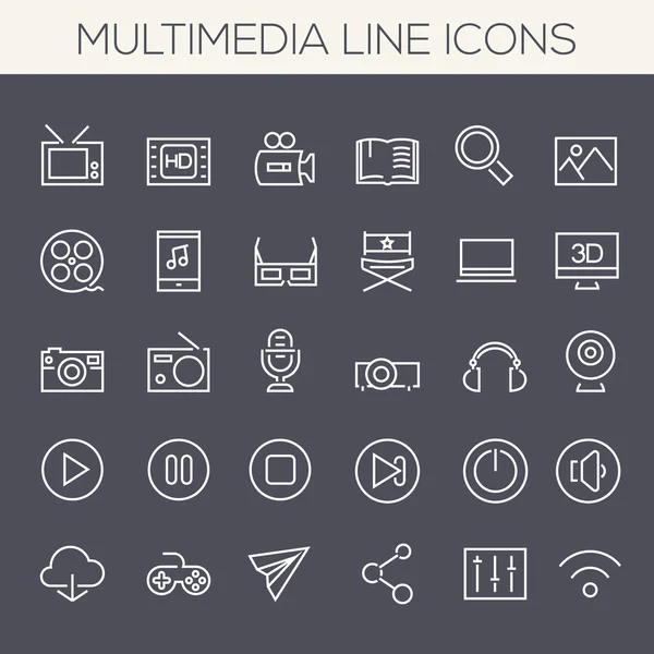 Multimedia icons. flat buttons Stock Vector Image by ©-izabell- #134573436