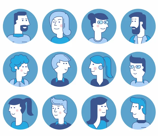 Set of material cartoon avatars. Stock Vector by ©-izabell- 107048988